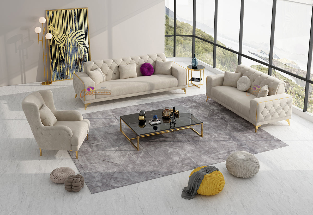 CF-022 Fabric Sofa Set | Custom Color 3+2+1 | Add Seats Option – Cool ...