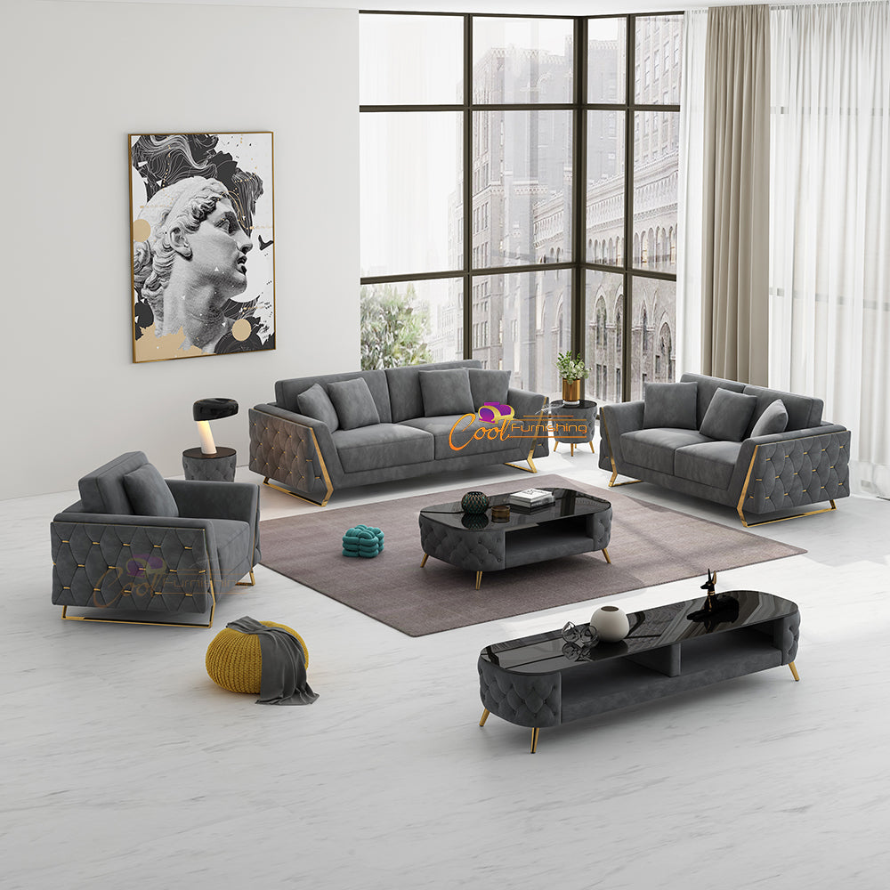 CF-019 Fabric Sofa Set | Custom Color 3+2+1 Seater | Add On Seats ...
